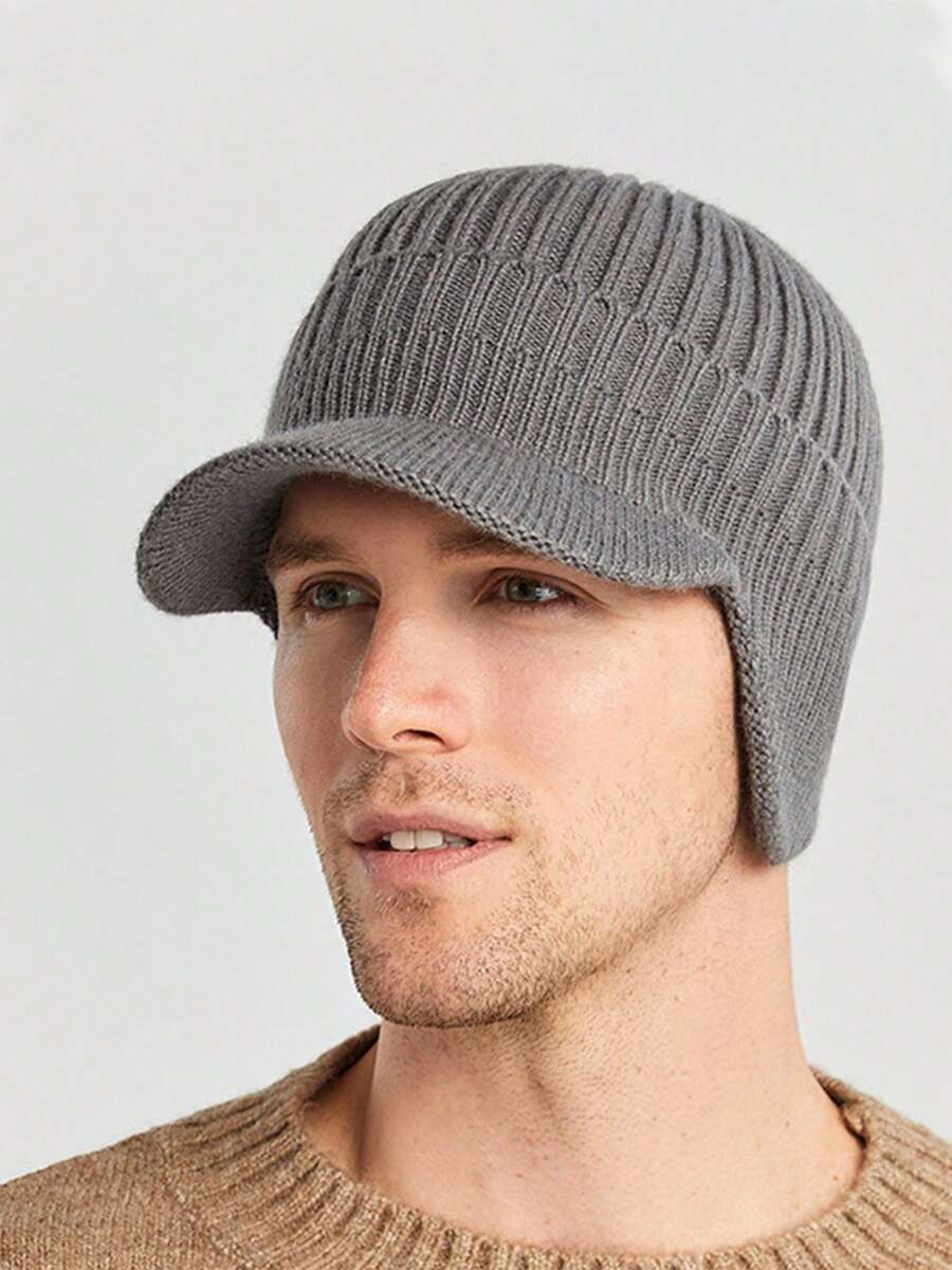 Winter Hat Men's Knit Cap Warm Knit Cap Duck Cap Outdoor Cycling Cap ...
