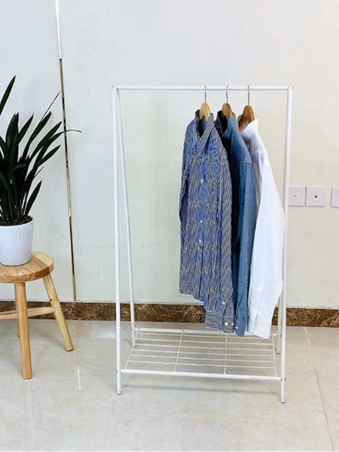 White 1 Ladder To Secure Hangers A Simply Designed Coat Hanger That Can ...