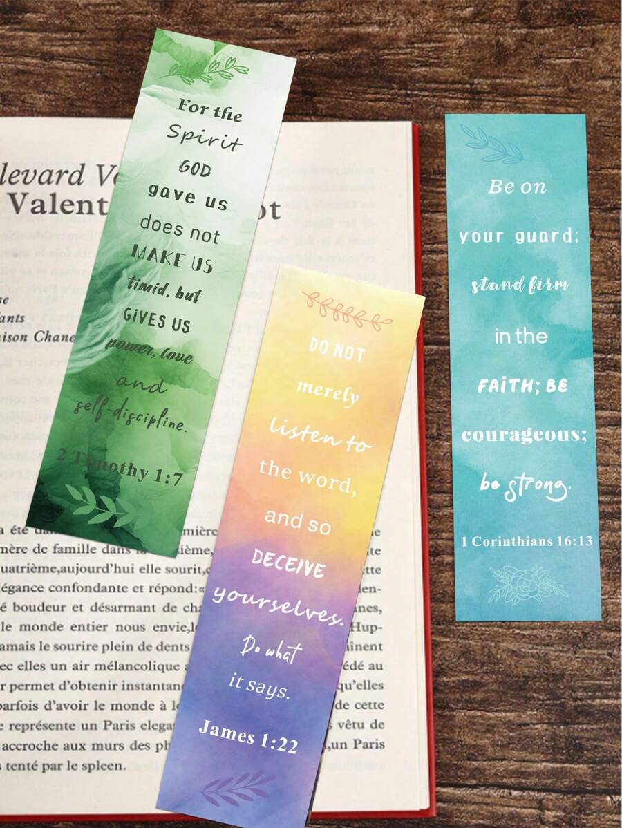 30pcs Bible Verse Bookmarks Watercolor Christian Bookmarks Bible ...