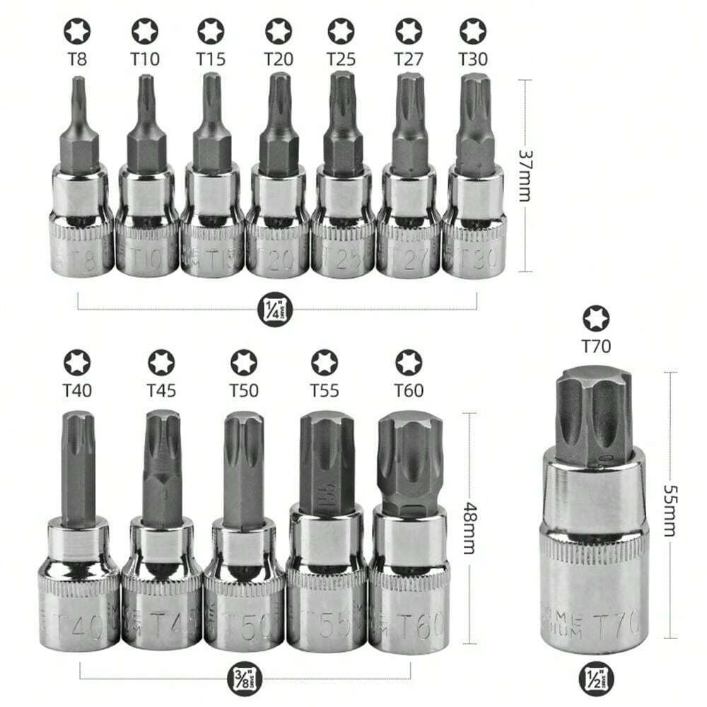 13pcs Flower-Shaped Hex Socket Set, Hex Star Sockets, Hex Star Drill ...