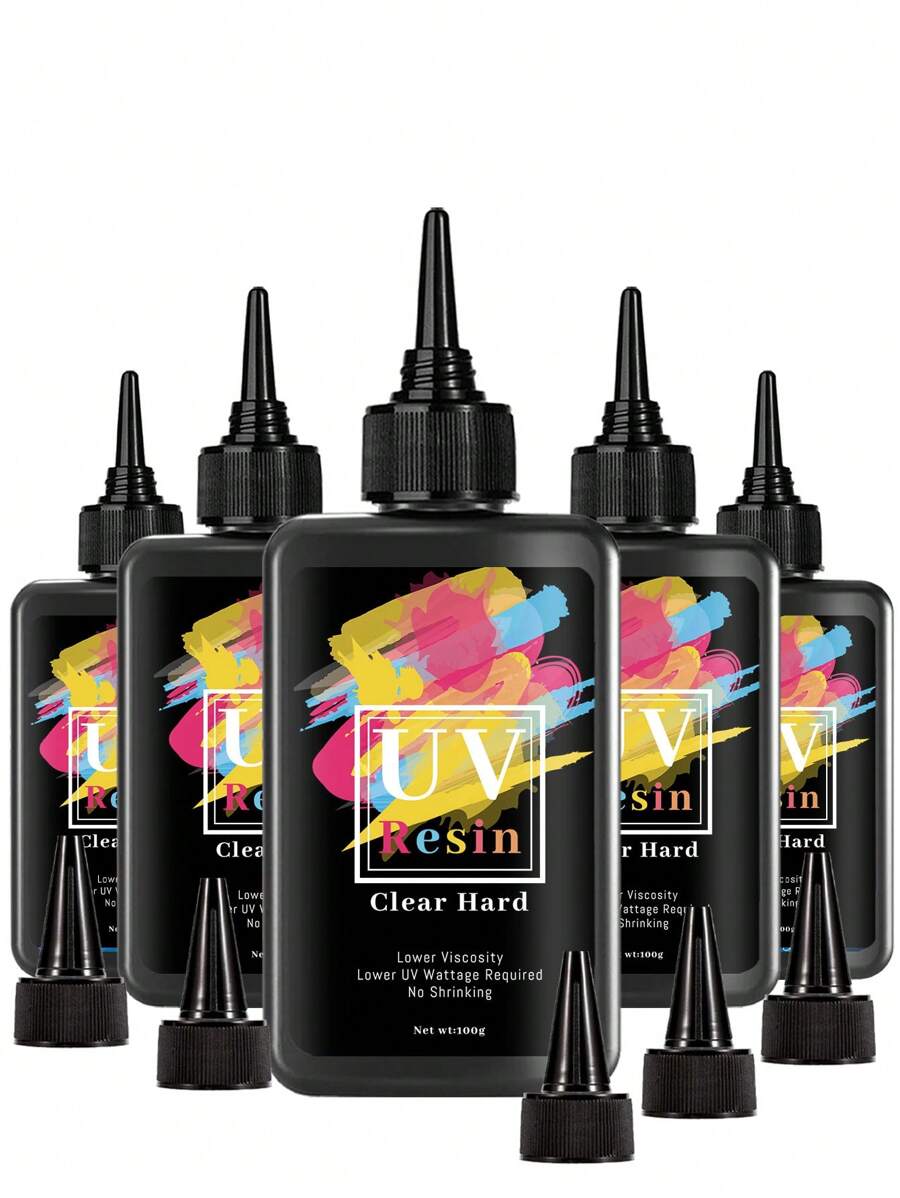 UV Resin 300g - Upgraded UV Resin Kit, Hard Type Crystal Clear Ultraviolet Curing UV Epoxy Resin ...