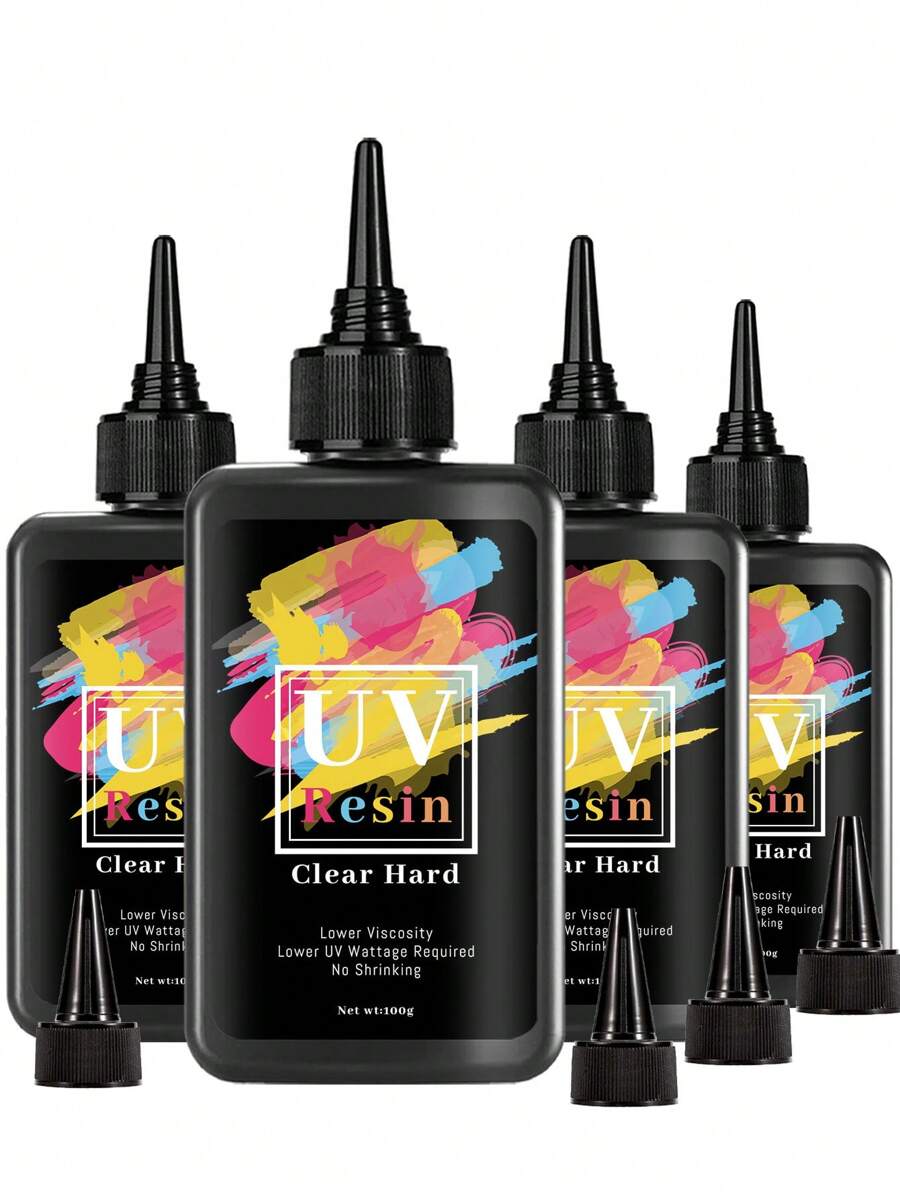 UV Resin 300g - Upgraded UV Resin Kit, Hard Type Crystal Clear Ultraviolet Curing UV Epoxy Resin ...