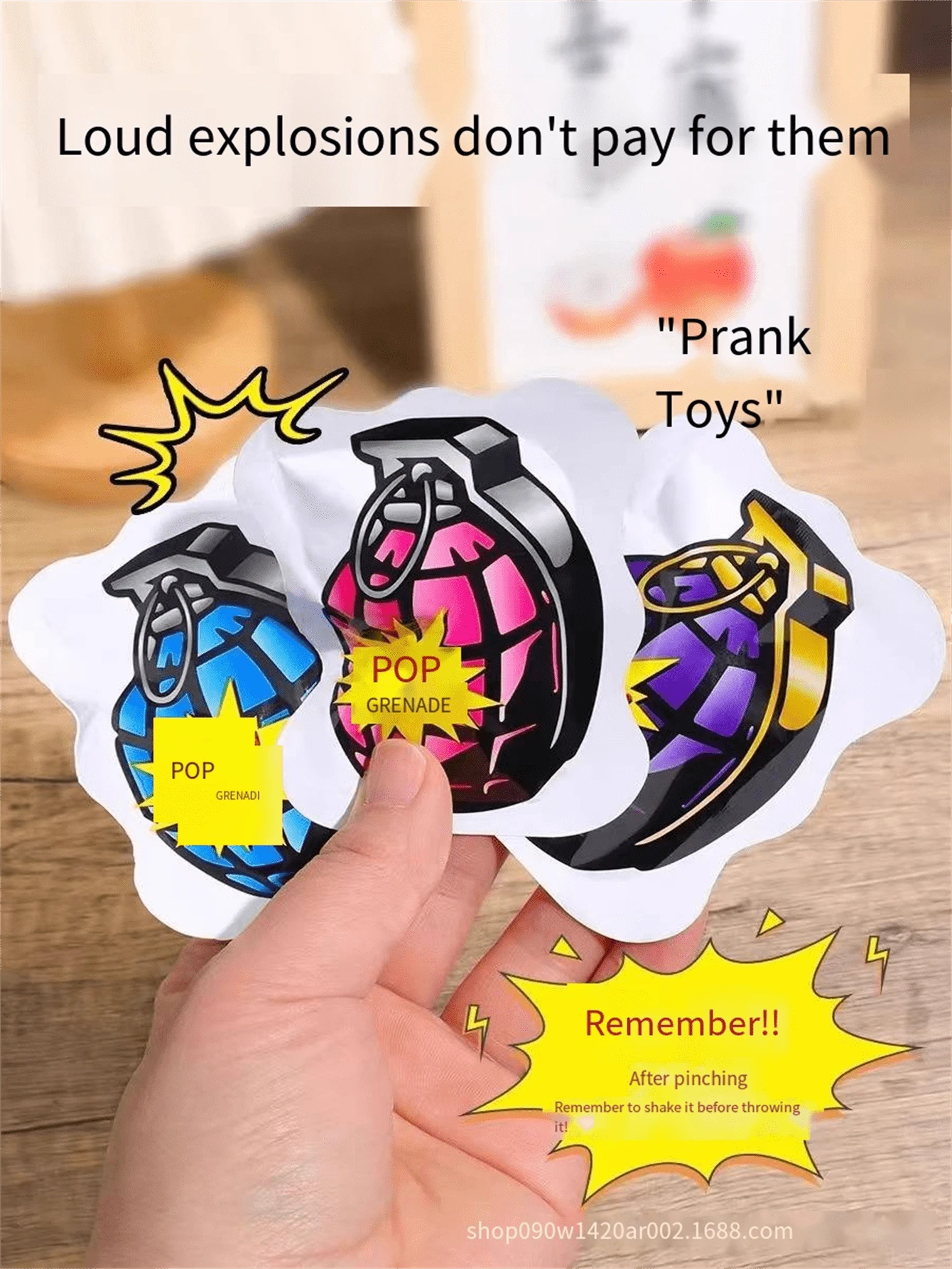 Holiday Fart Exploding Hand Grenade Toy, Novelty Simulated Hand Grenade ...