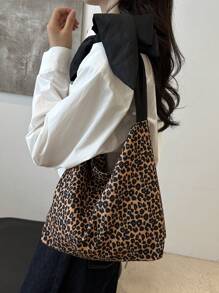 Fashion Cute Bow Handbag, Casual Canvas Shoulder Bag, Suitable For ...