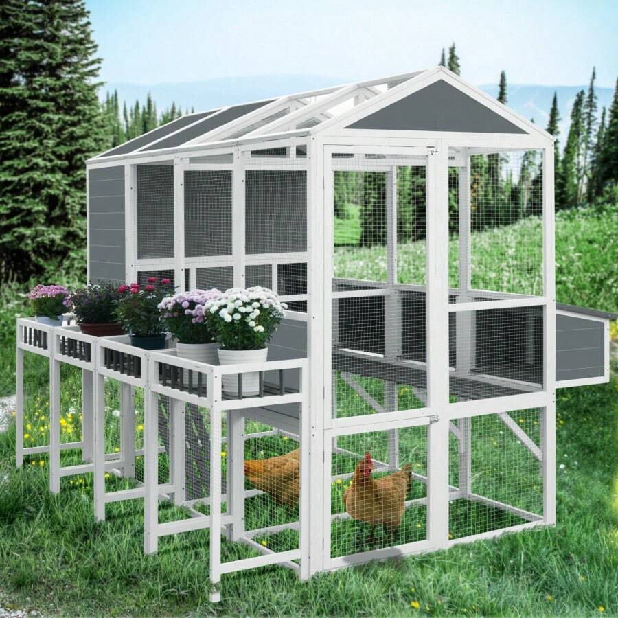 Chicken Coop With Chicken Run, Chicken Coops For 10 Chickens Outdoor ...