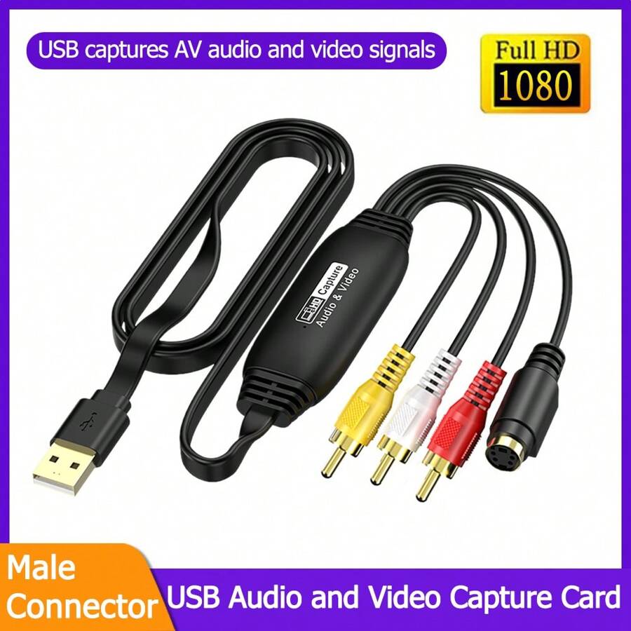Convertidor USB de VHS a digital, captura de video y audio USB 2.0 ...