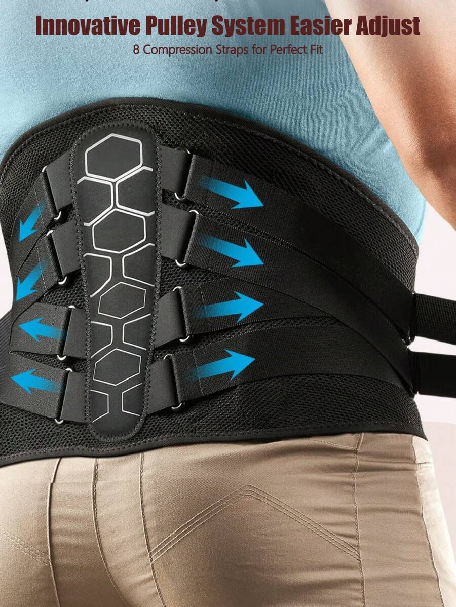 Back Brace For Lower Back With Pulley System,Lumbar Support Belt For ...