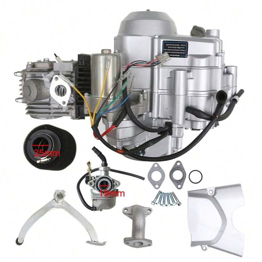 125cc Semi Auto Engine Motor 3 Speed+ Reverse Electric Start Go Kart ...