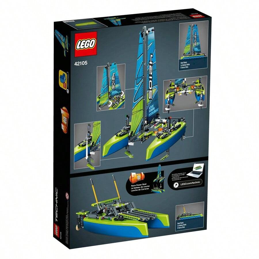 LEGO LEGO 42105 Floating Catamaran Model Sailboat Construction Kit, A ...