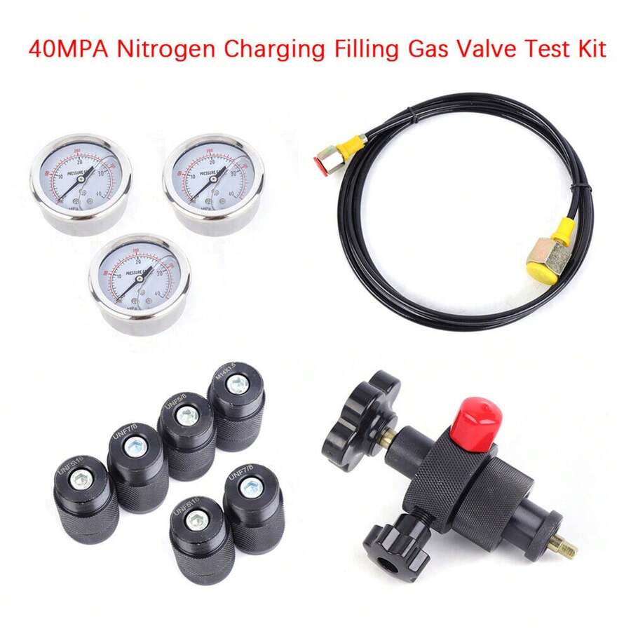 Hydraulic Accumulator Nitrogen Charging Filling Pressure Test Gauge ...