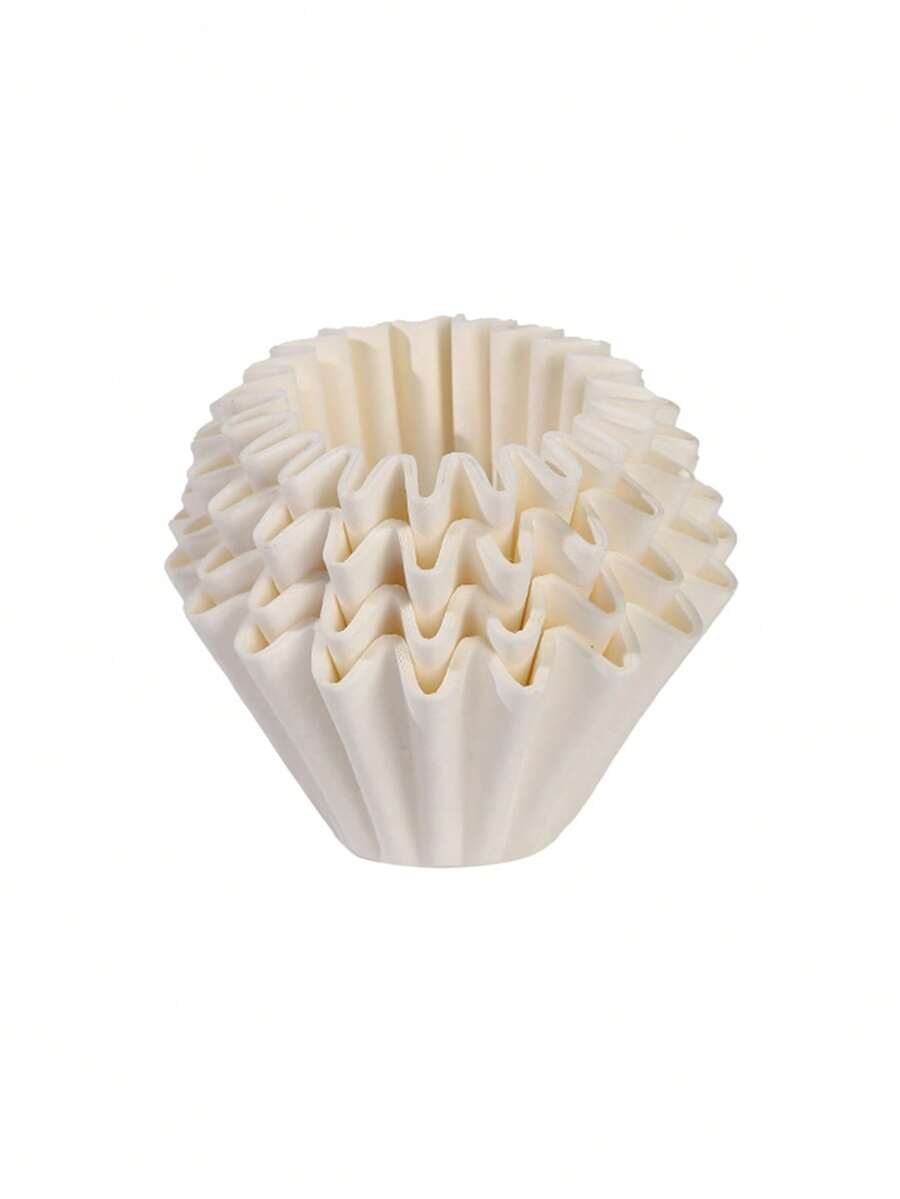 50/100pcs Hand Brewed Coffee Cake Filter Paper, Wavy Filter Paper, Drip ...