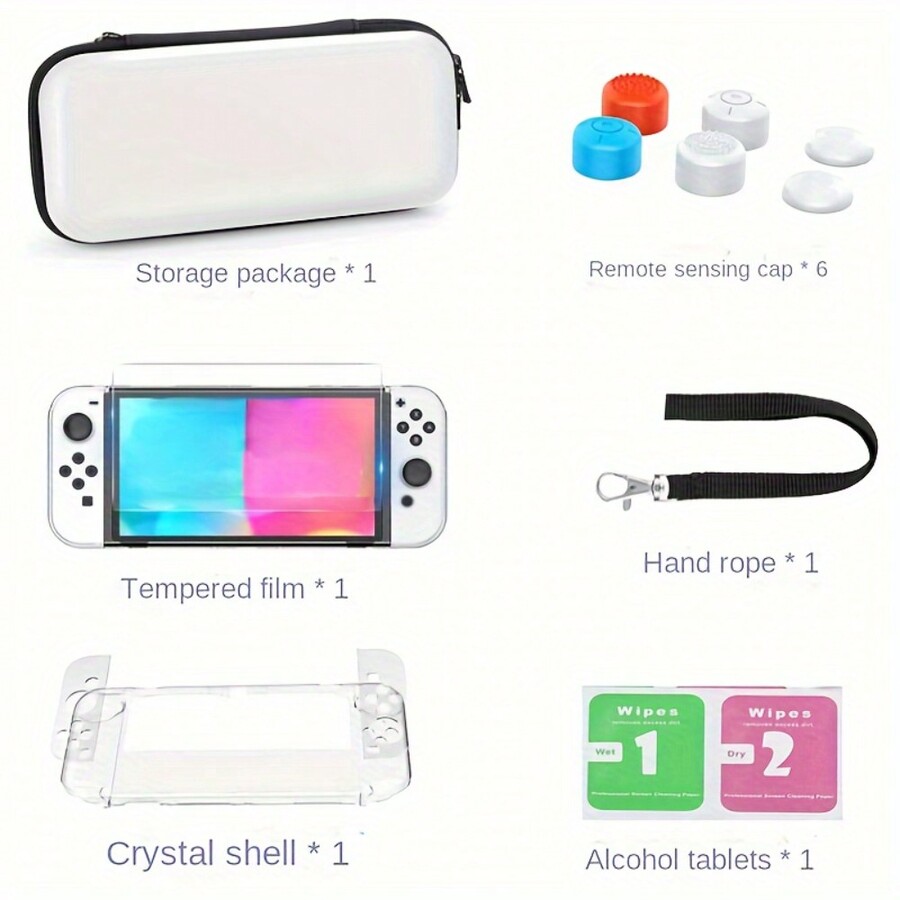 New 3-In-1 Bundle: SWITCH OLED Console Carrying Case, OLED Screen ...