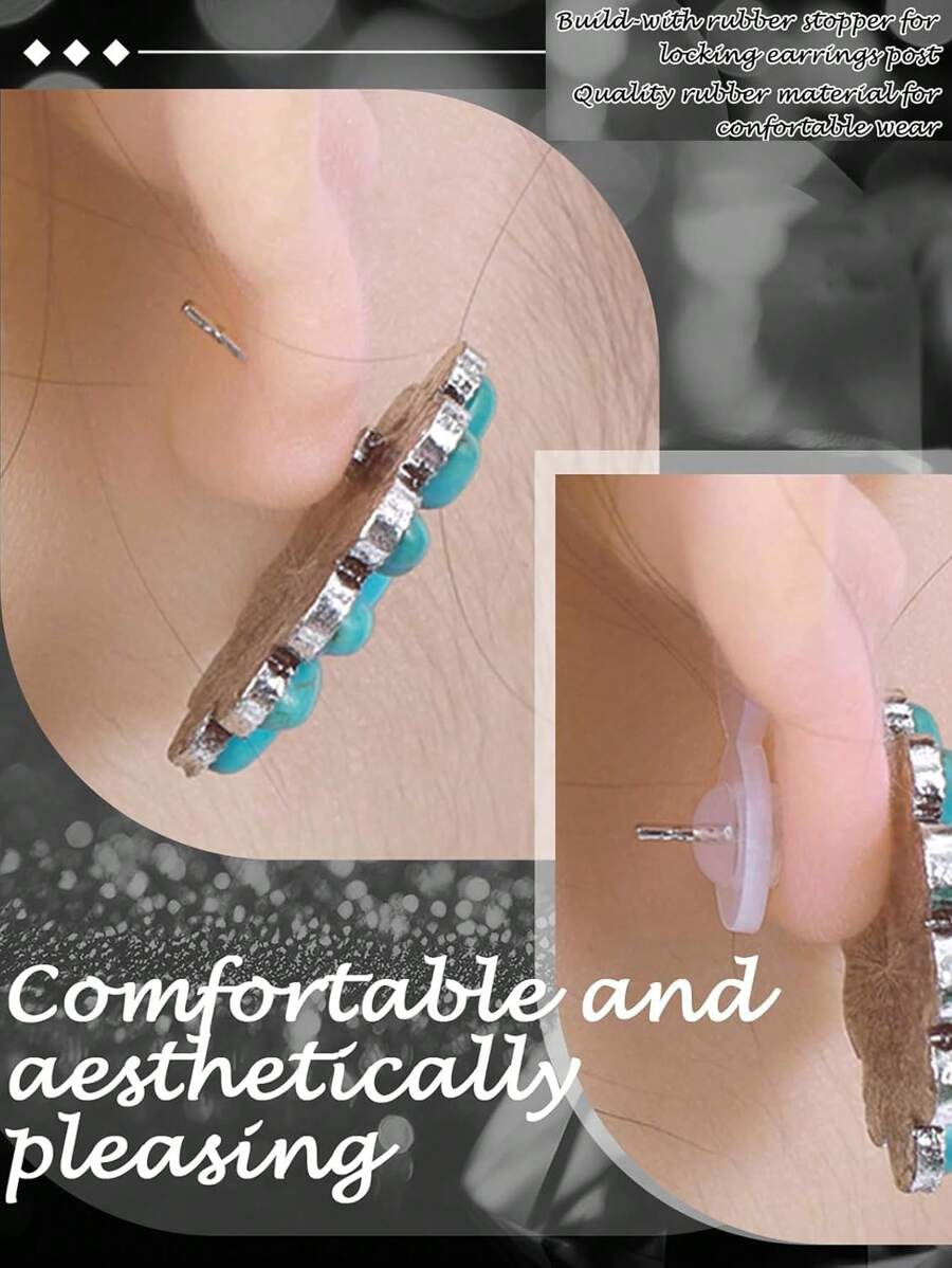 2/6/10 Pairs Silicone Earring Lifters - Invisible Earring Back Supports ...