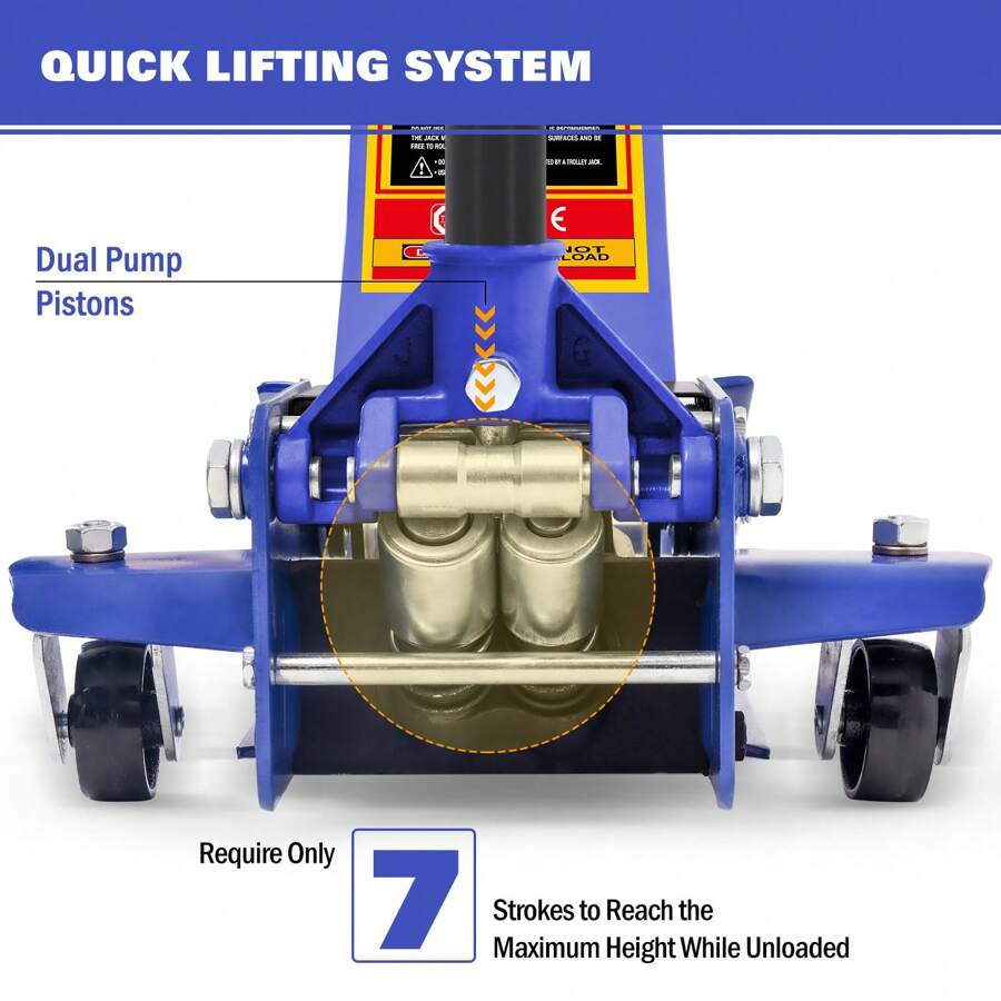 4 Ton Hydraulic Floor Jack, Low Profile Steel Racing Car Jack With Dual ...