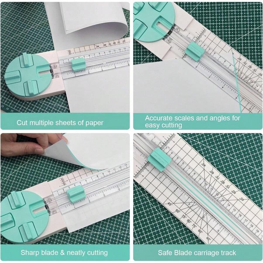 Paper Trimmer, 4 Styles Craft Paper Cutter Multi-Function Scrapbooking ...