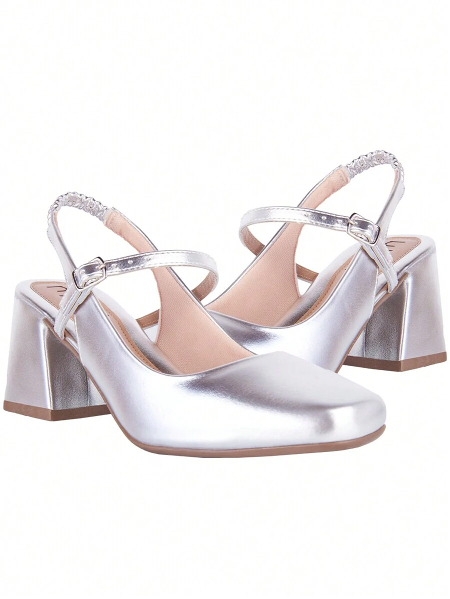 Women's Mary Jane Doll Shoe Romantic Model Square Toe Geometric Heel ...