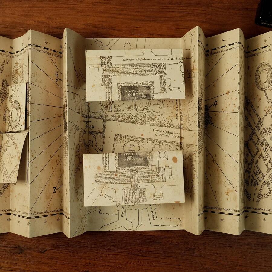 Harry Potter 1pc Marauder's Map,Aesthetic COSPLAY Prop,Magic Treasure ...