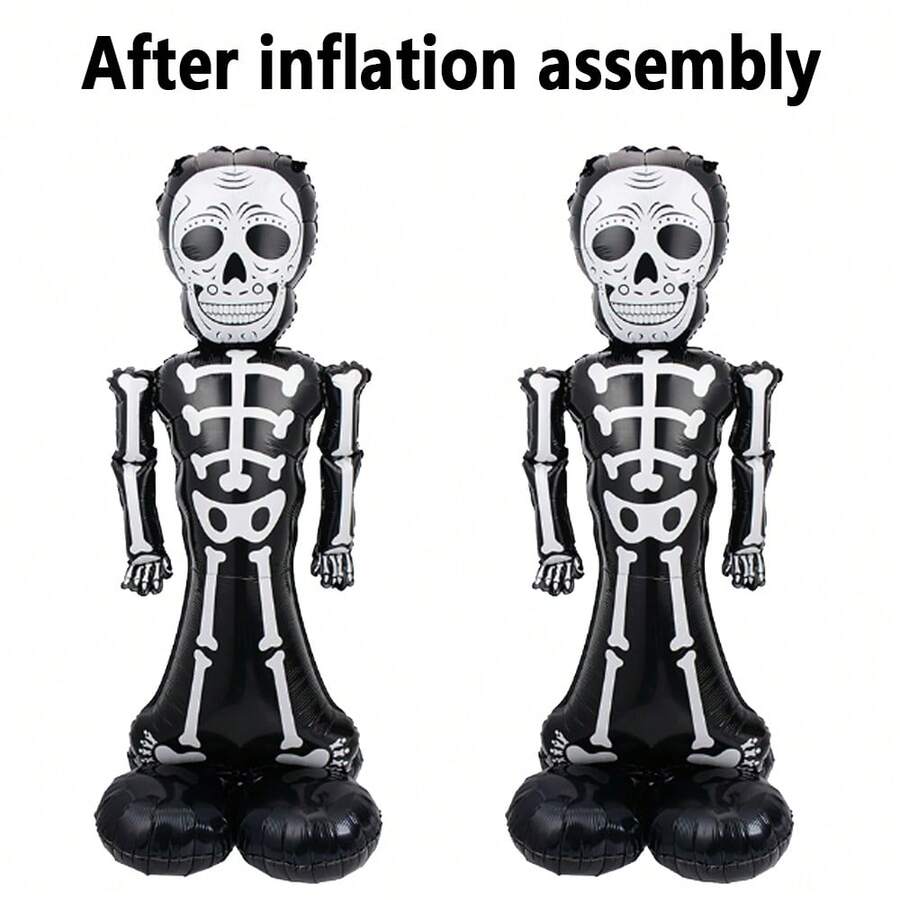 Halloween Base Standing Skeleton Man Bulk Balloon 2024 New 3D Cartoon ...