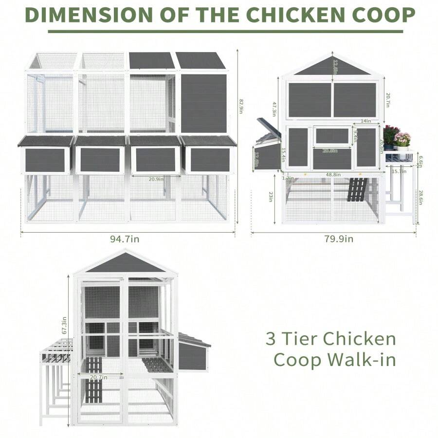 Chicken Coop With Chicken Run, Chicken Coops For 10 Chickens Outdoor ...