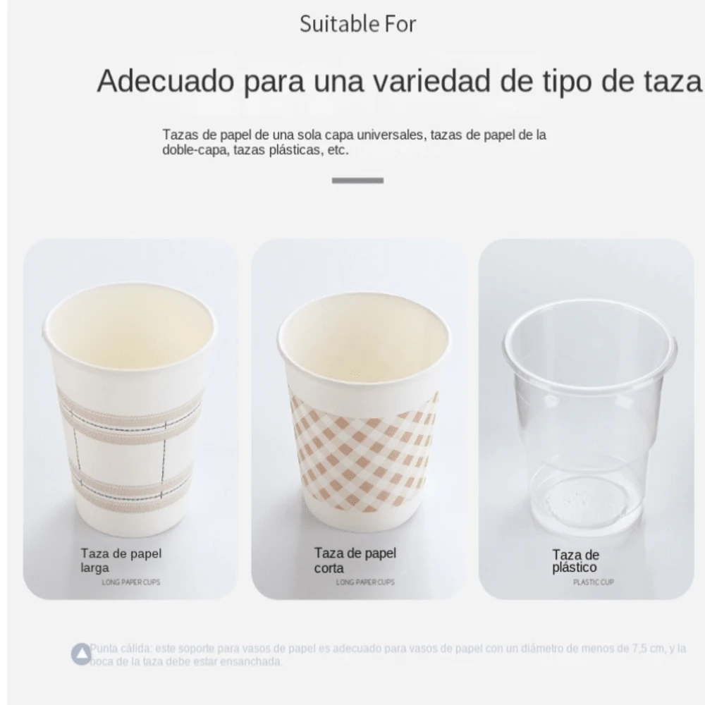 Portavasos desechable marca tumey, 1 pieza, sin perforación, soporte para vasos de papel ...