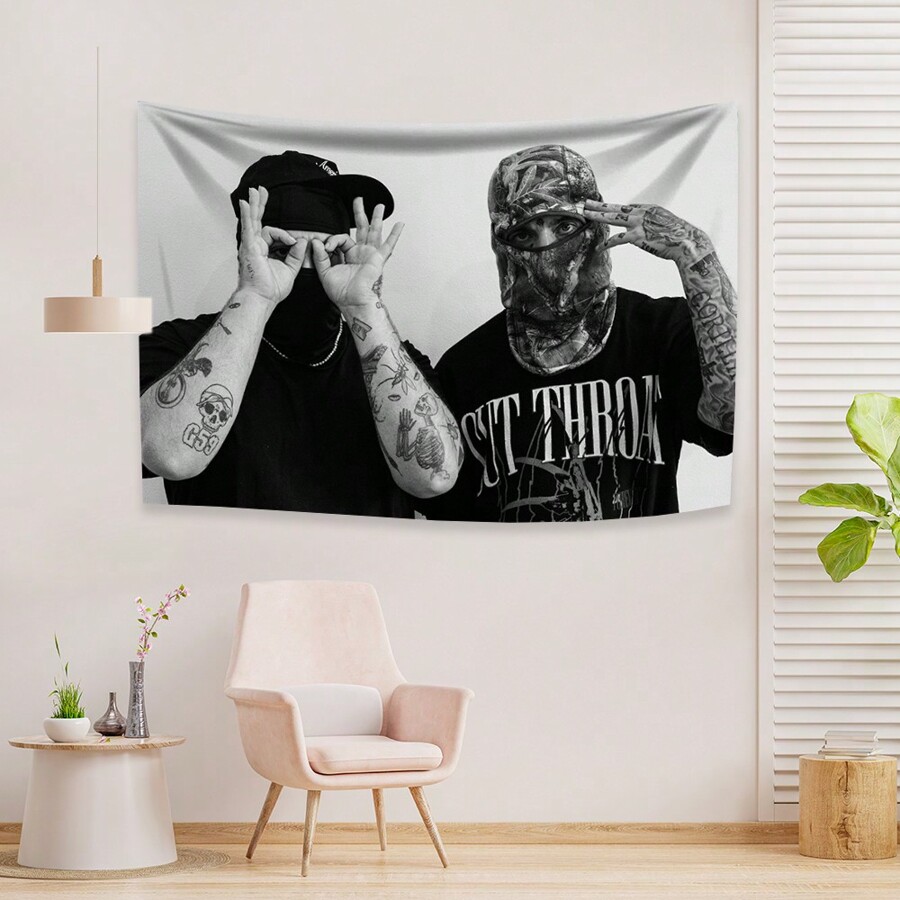 Suicide Music America Hip Pop Rapper Music Art Funny Meme Flag Tapestry ...