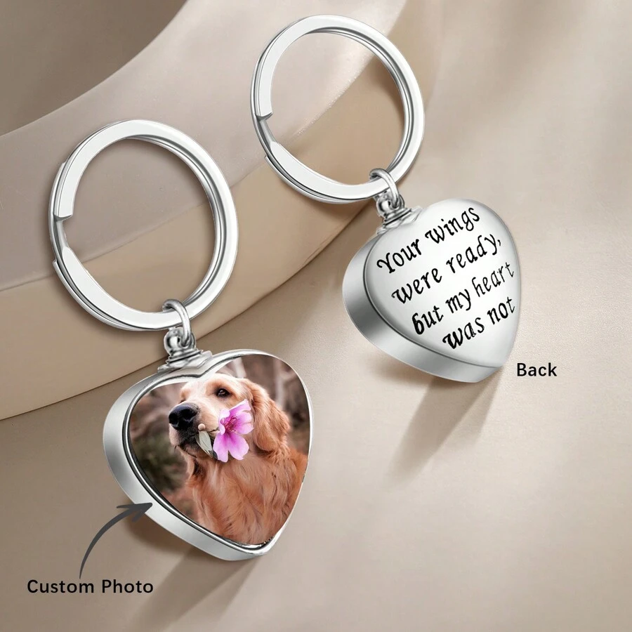 Personalized Pet Urn Keychain Dog Cat Ashes Cremation Pet Memorial ...