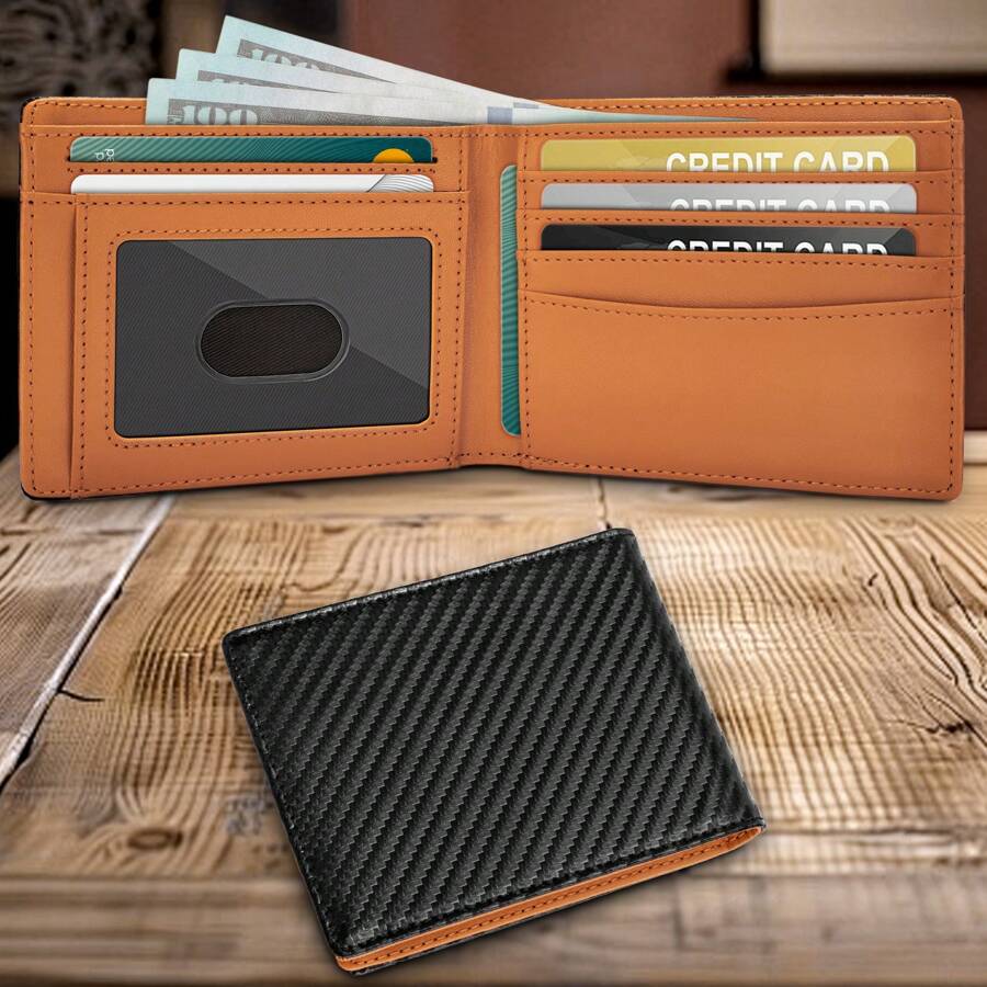 Men's Ultra Thin Bifold Wallet RFID Blocking Wallet Card Wallet Card ...