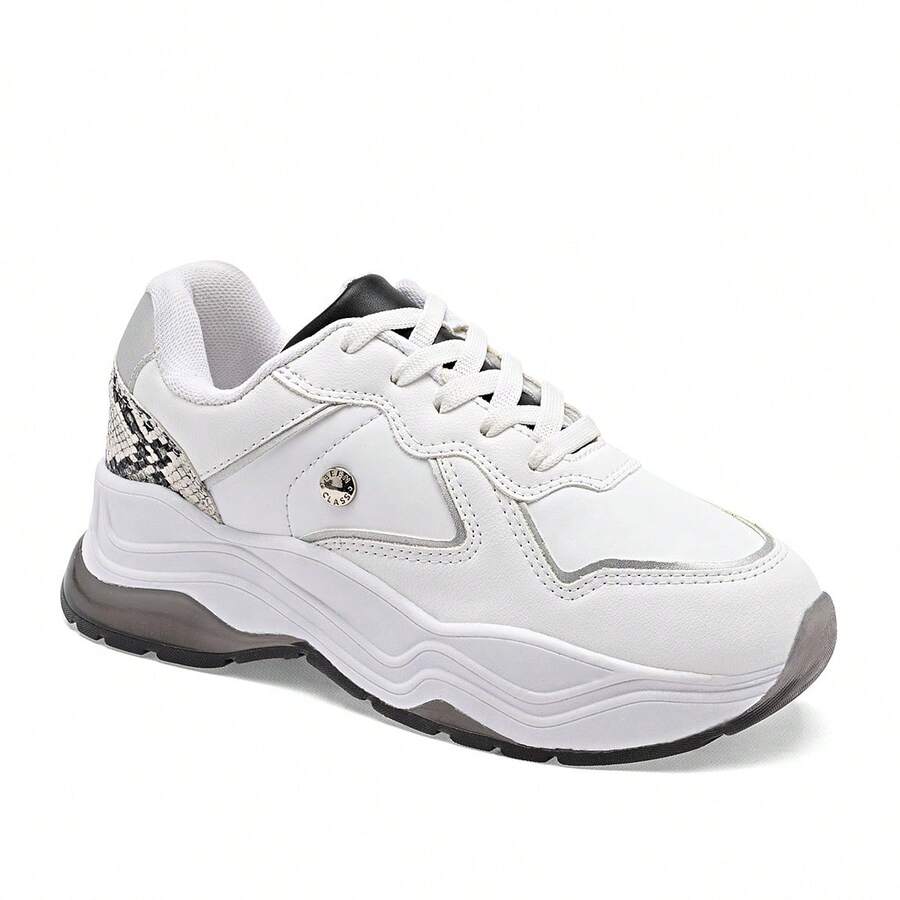 TENIS BOTIN PLATAFORMA 5CM CON AGUJETA PARA MUJER 129885 BLANCO | Moda ...
