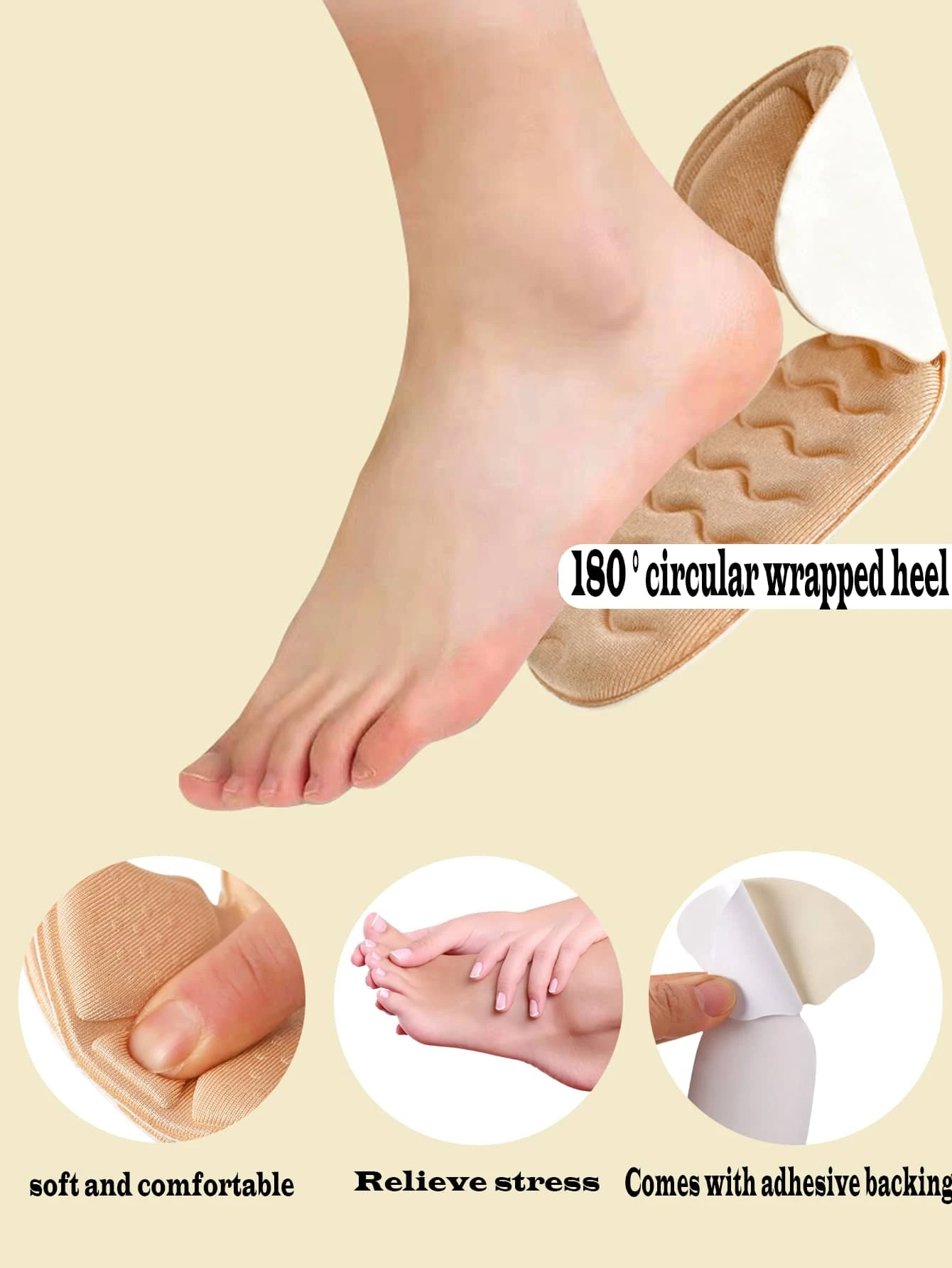 2-In-1 Anti-Friction Heel Grips, Adjustable Fit One Size Up Shoe ...