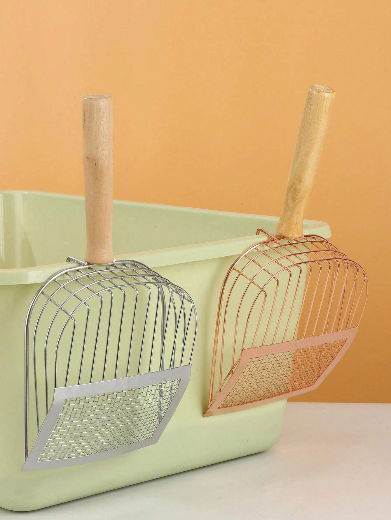 Acessório de pá de areia de gato de metal para gatos internos, pá de ...