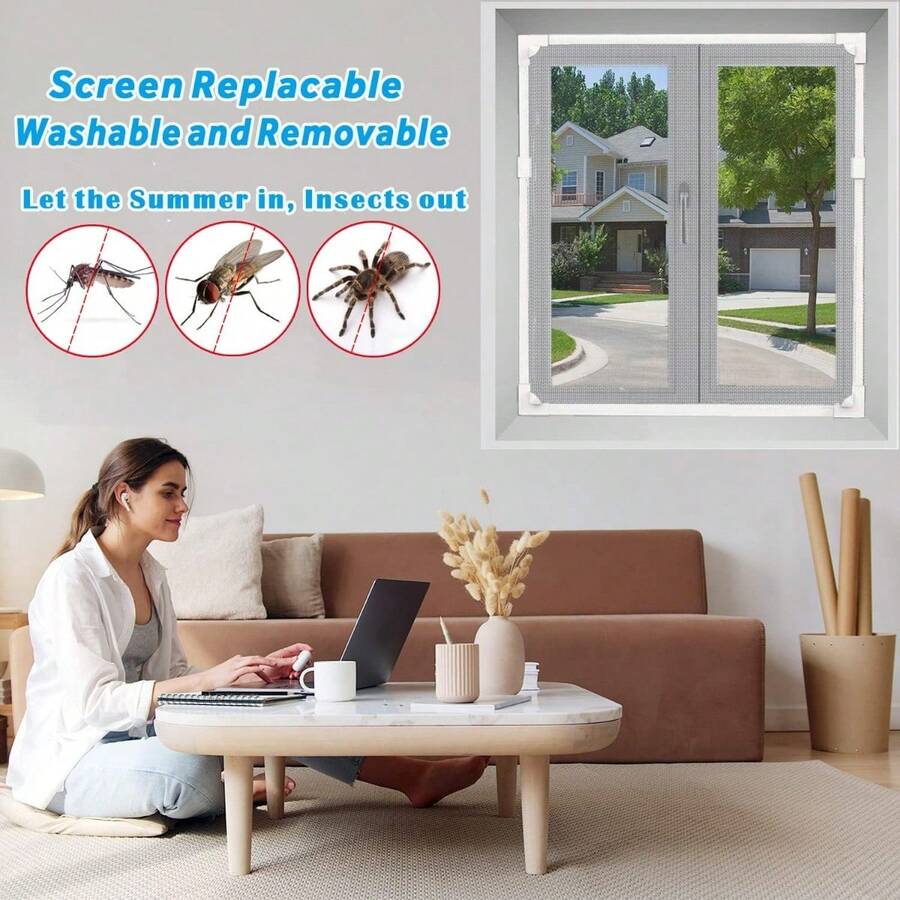 Magnetic Window Fly Screens For Windows To Keep Bugs Out, Up To ...
