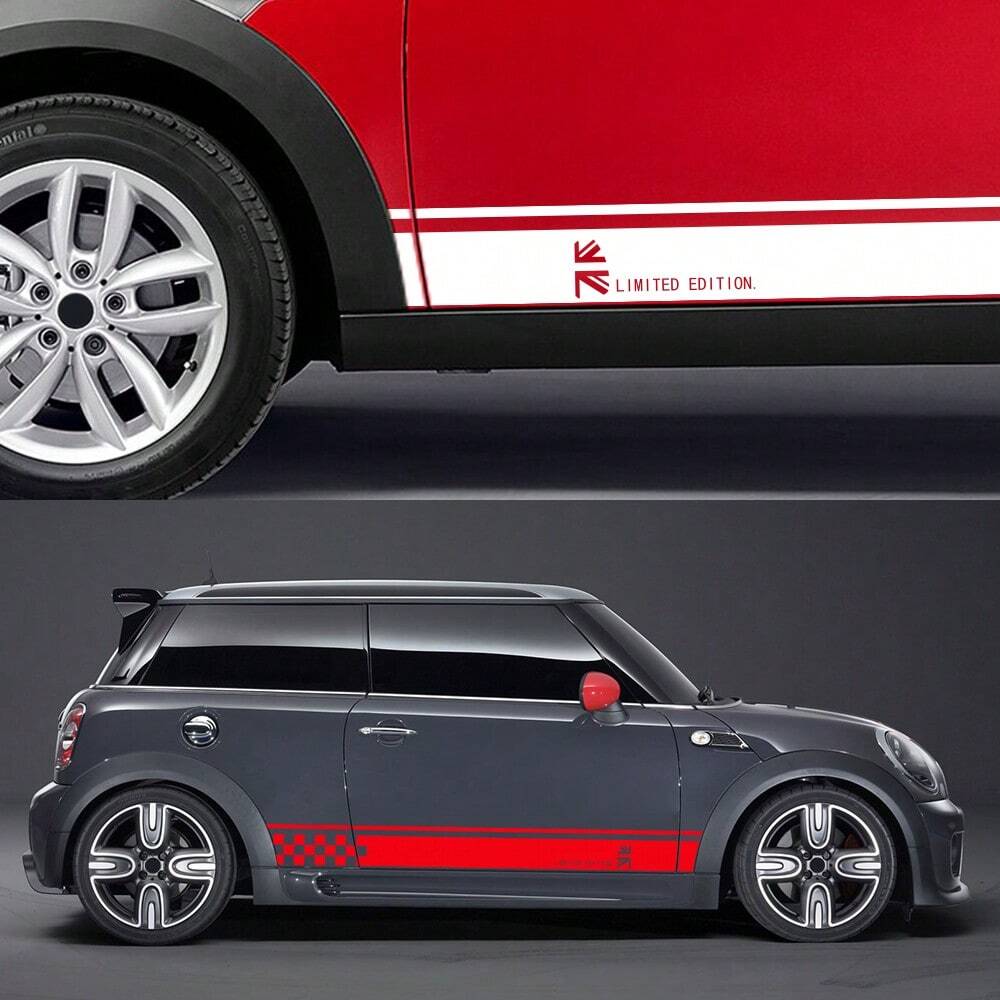 Car Door Side Stickers Limited Edition Decor Decal Union Jack Styling ...