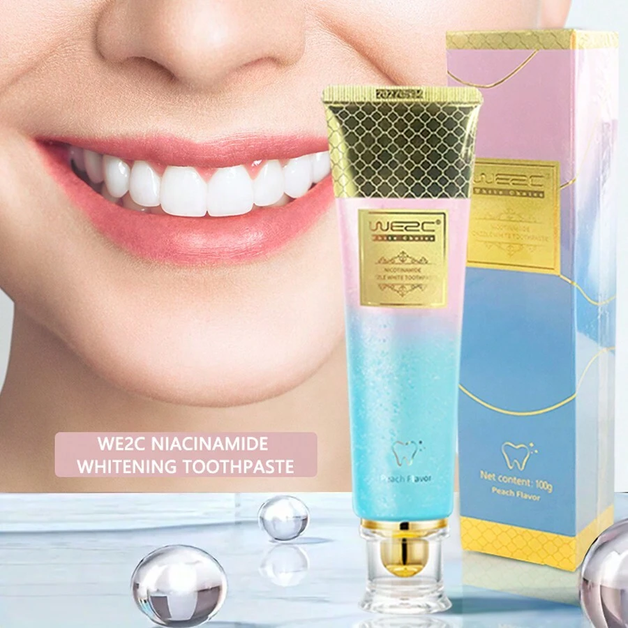 WE2C Toothpaste, 3 Pack Peach Toothpaste, Clean Mouth, Fresh Breath ...