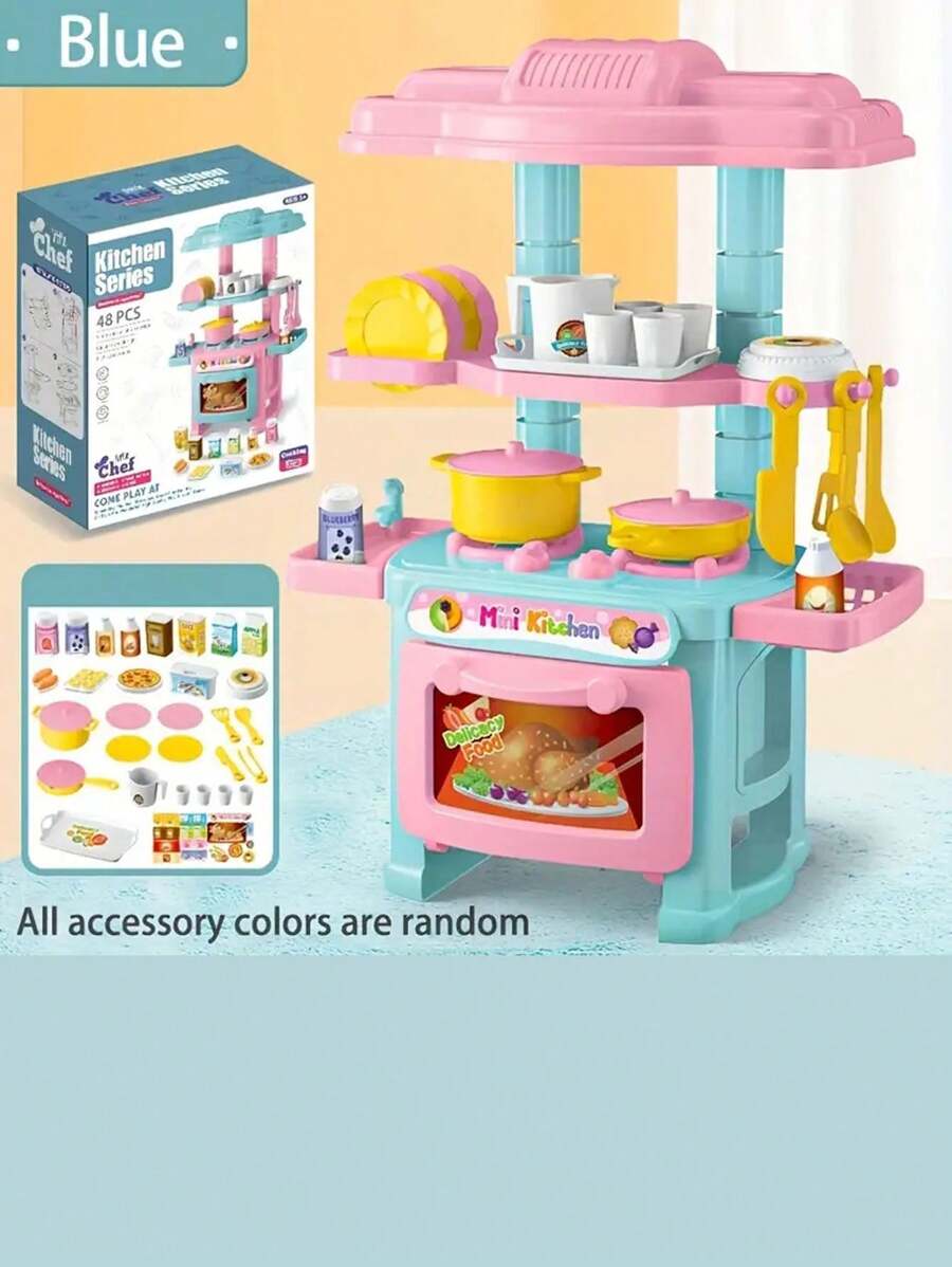 Mini Kitchen Toy Set, Role Play Pretend Playset With Small Appliances ...