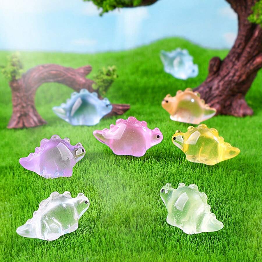 6/12/24/40pcs Luminous Tiny Figures Mini Resin Dinosaur Little Small ...