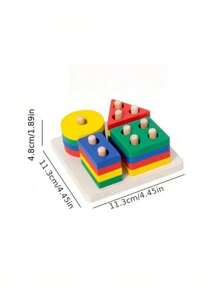1pc Unisex Wooden Classification And Stacking Toy, Christmas, Christmas ...