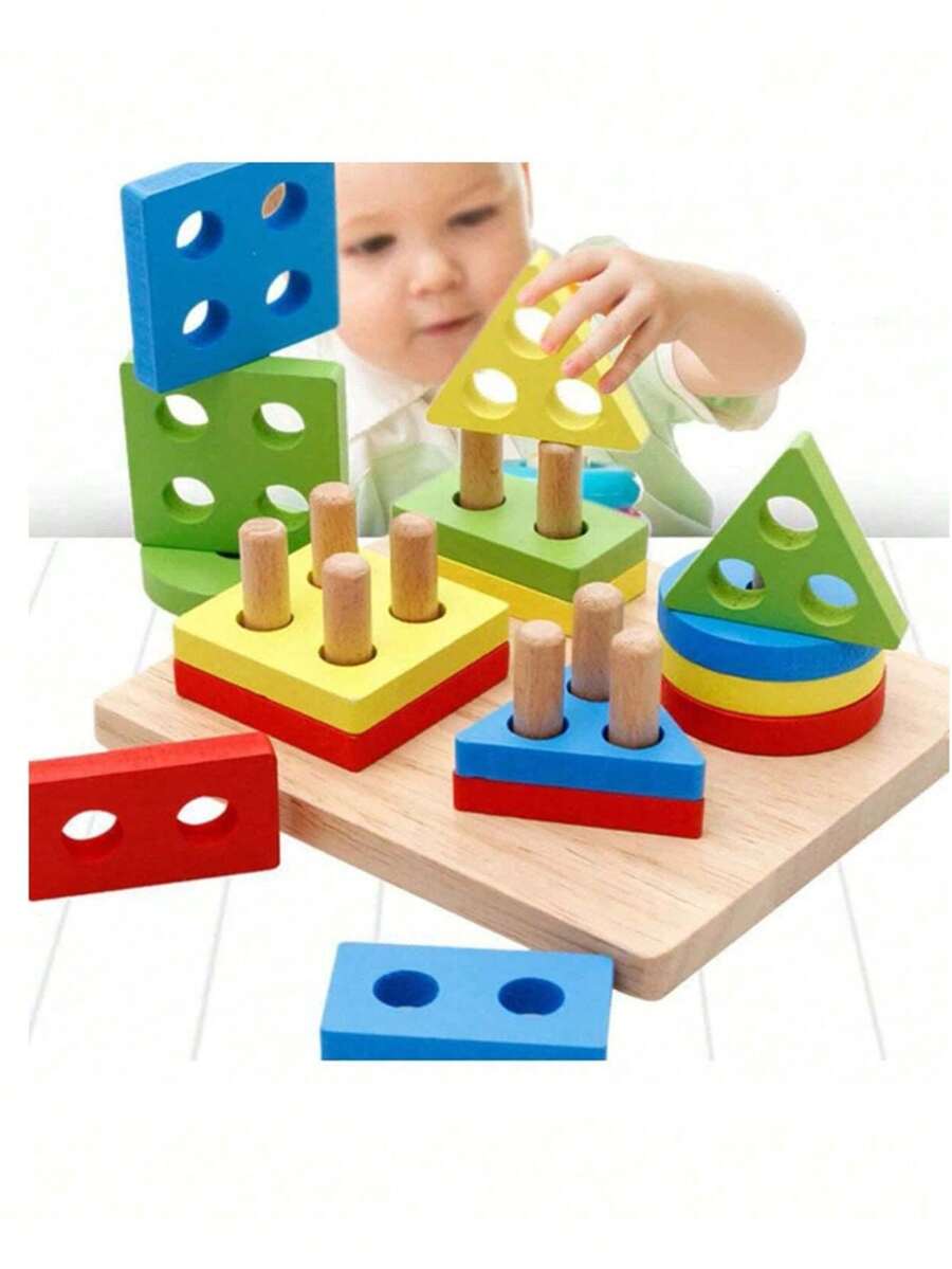 1pc Unisex Wooden Classification And Stacking Toy, Christmas, Christmas ...