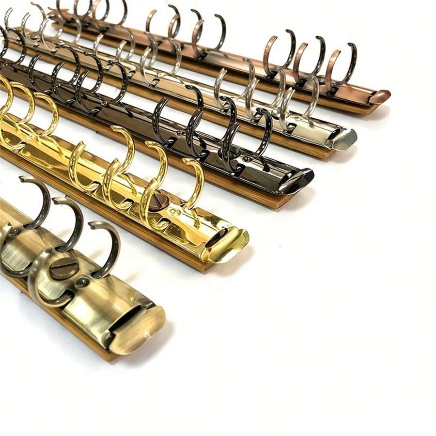 1pc B5 9-Ring Binder Silver/Gold/Black/Teal/Burgundy/Bronze Color ...