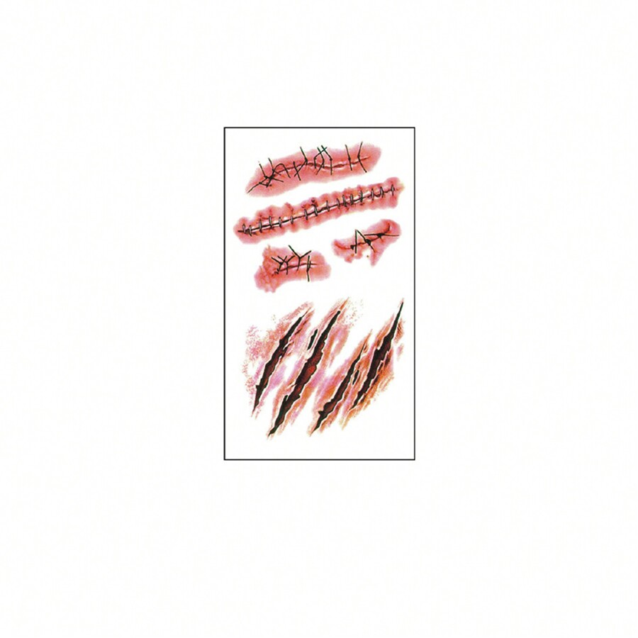 10pcs Halloween Makeup Temporary Tattoos, Fake Scar Wound Temporary ...