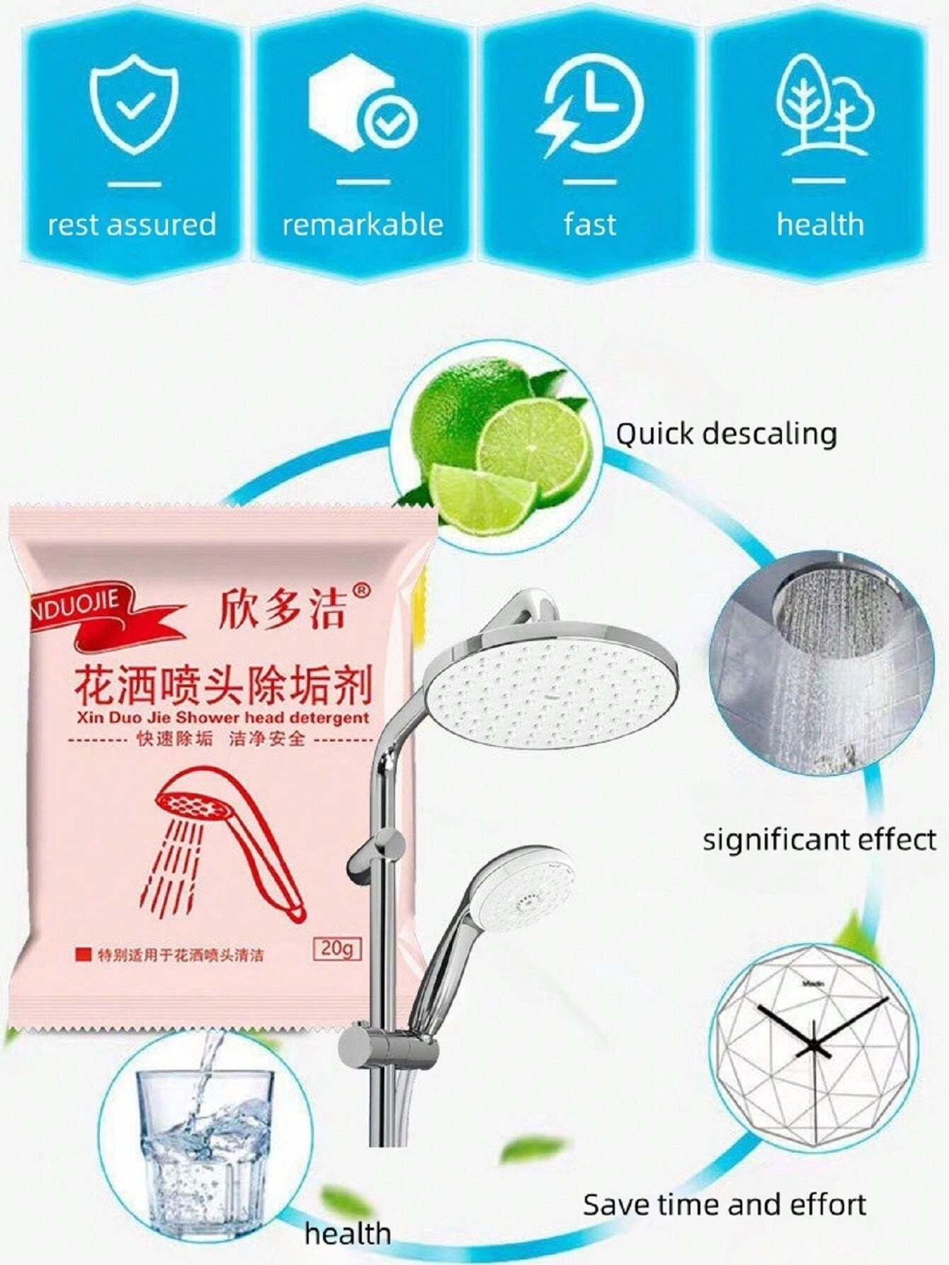 Shower Head Descaler Bathroom Limescale Remover, No Need To Disassemble ...