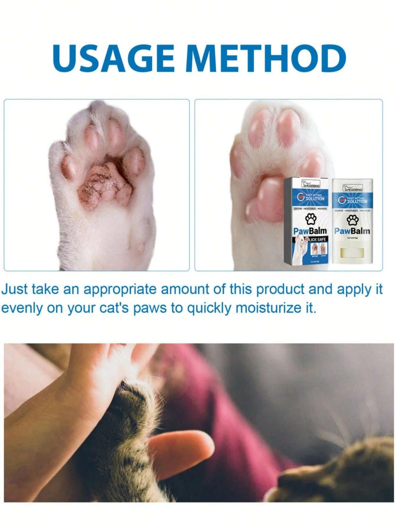 Cat Paw Moisturizing Stick, Moisturizing Nourishing Repair And Protect ...