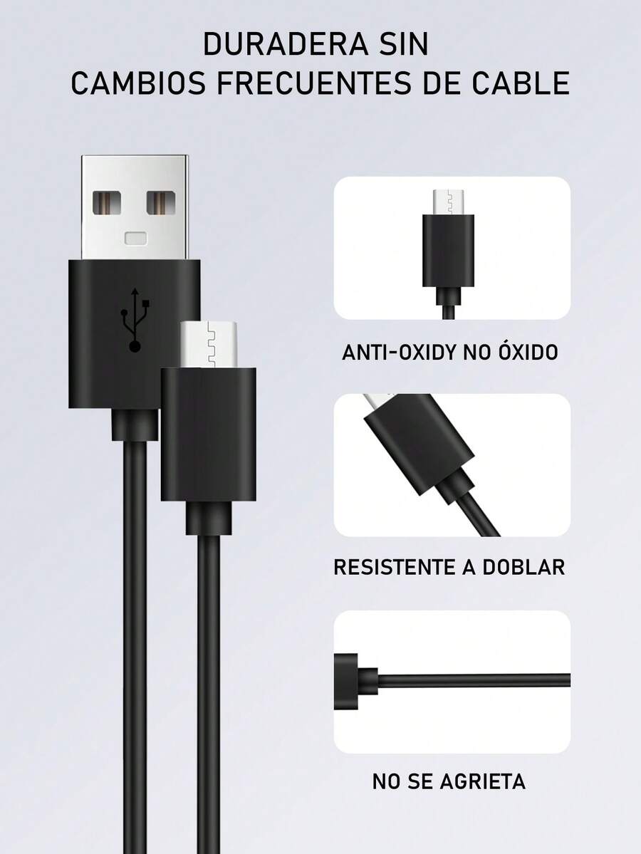 Cargador Micro USB V8 10W Carga Rápida 2.4A Cable De Para Compatible Modelos Con Entrada v8 ...