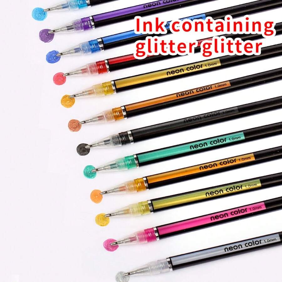 Flash Pen Color Marking Pen Set Fluorescent Pen 1.0 Neutral Pen Color ...