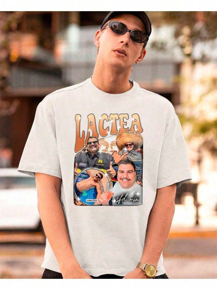 Camiseta Lactea Stenio Unissex Meme Zoeira Meus Fi Tamojunto | SHEIN Brasil