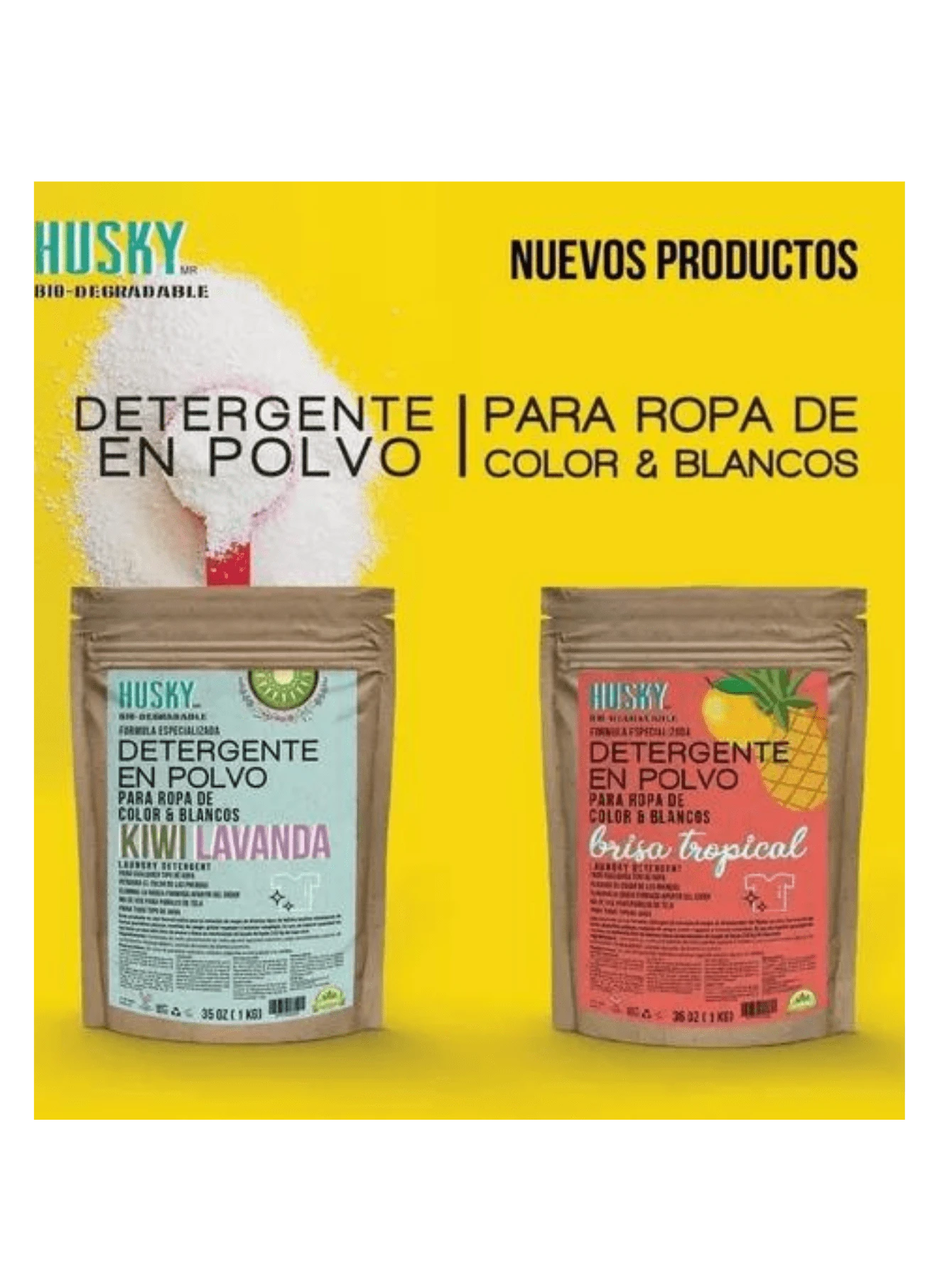 Husky Detergentes Bio 1kg Para Ropa De Color Y Blanca Dif Aromas | Moda ...