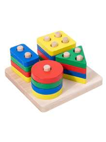 1pc Unisex Wooden Classification And Stacking Toy, Christmas, Christmas ...