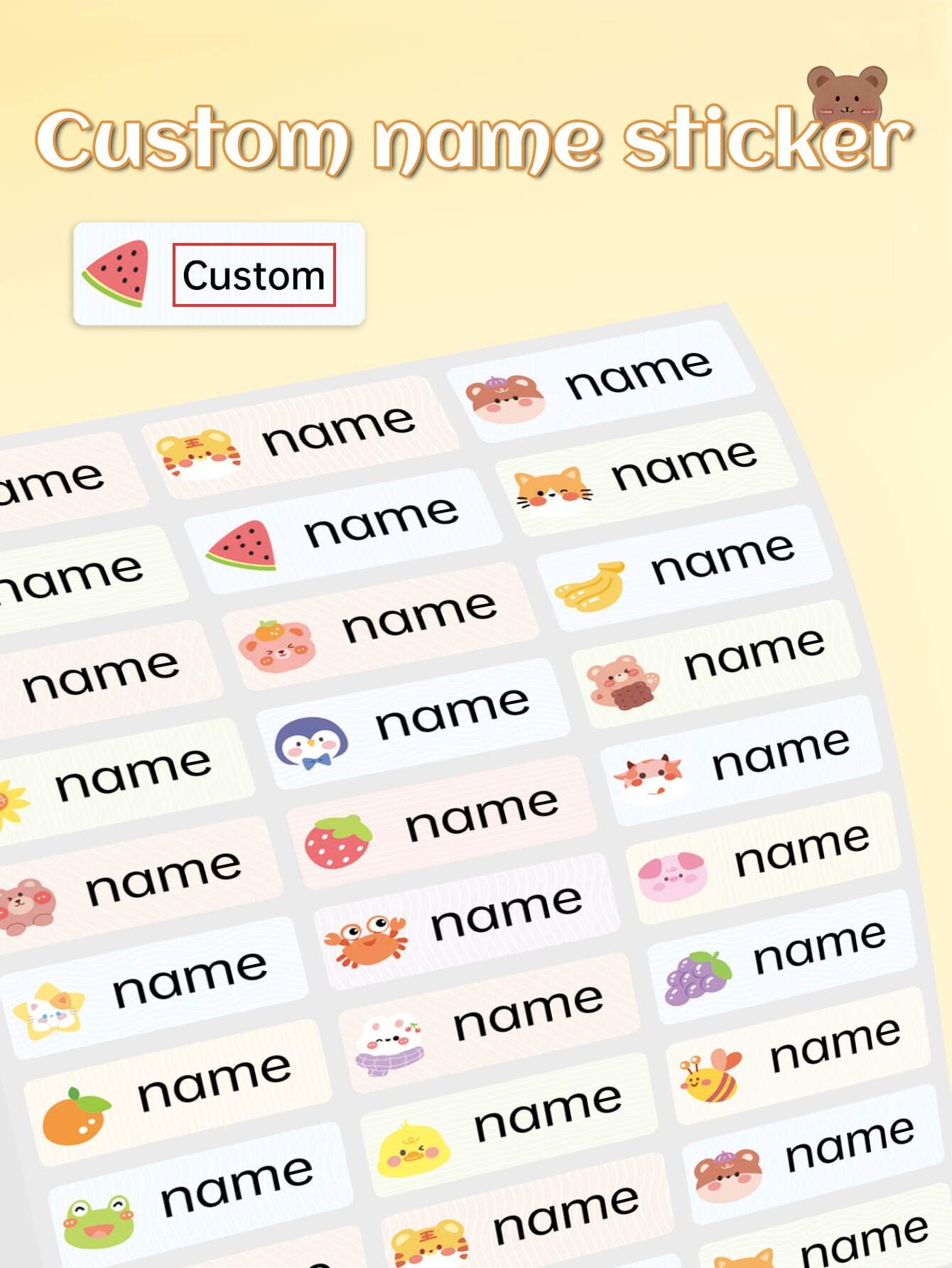 90pc Custom Personalized Kids Fun Selfie Photo DIY Face Name ID Cartoon ...