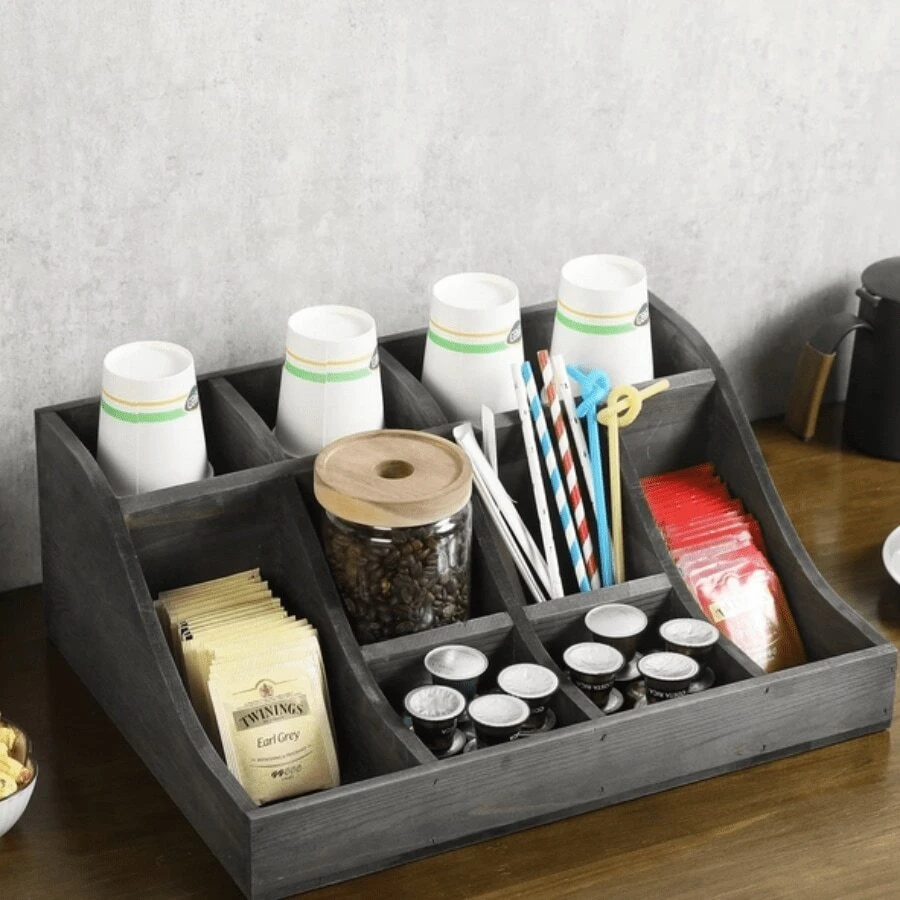 "Retro-Style Desktop Storage Containers: Countertop Tea And Coffee ...
