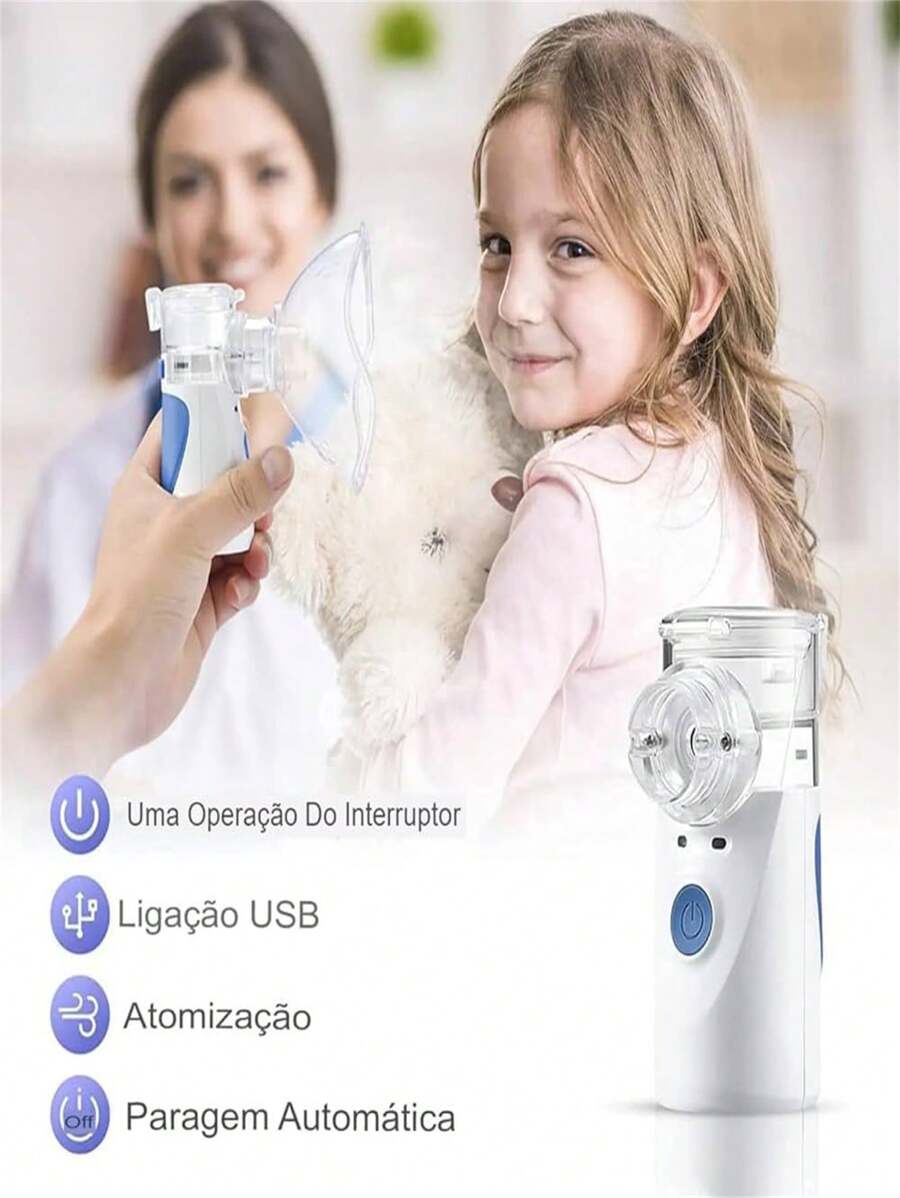 Portable Mesh Nebulizer, Mini Silent Inhaler, Automatic Ultrasonic ...
