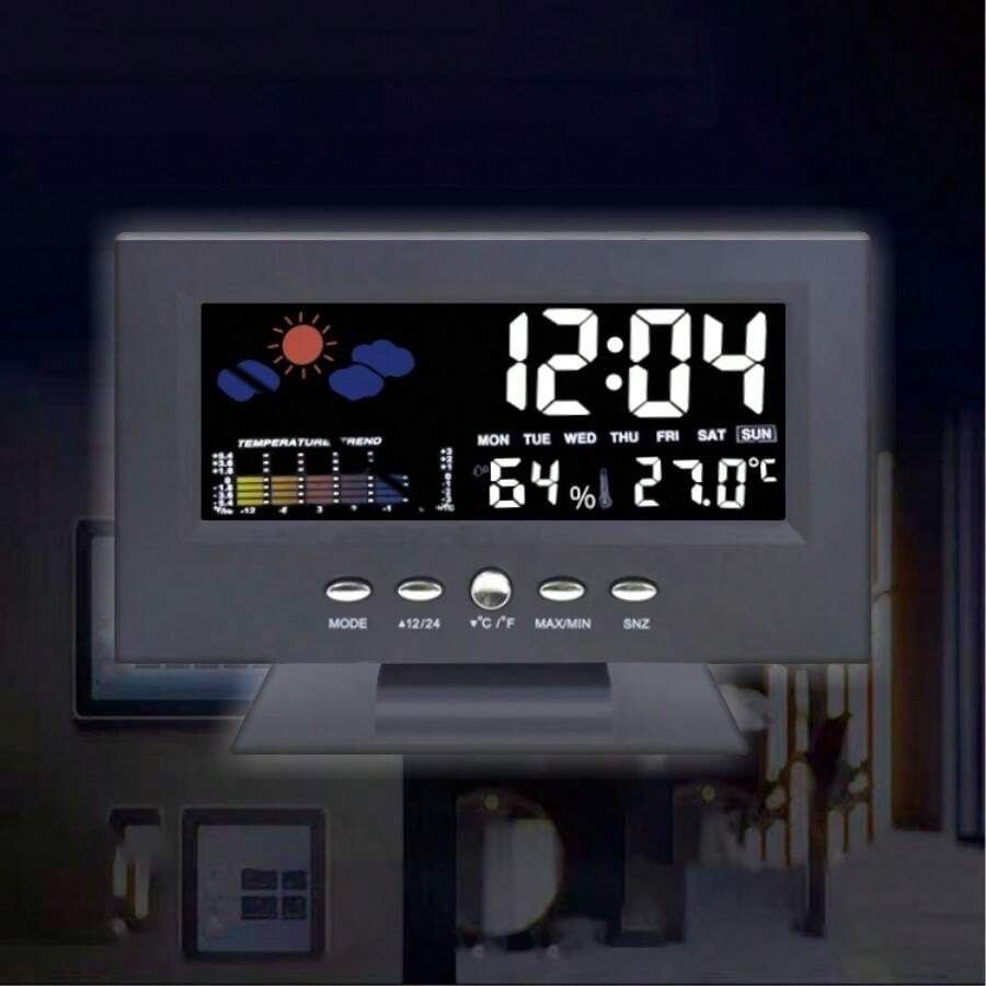 Multi-Function Large Screen Digital LED Luminous Color Screen Voice ...